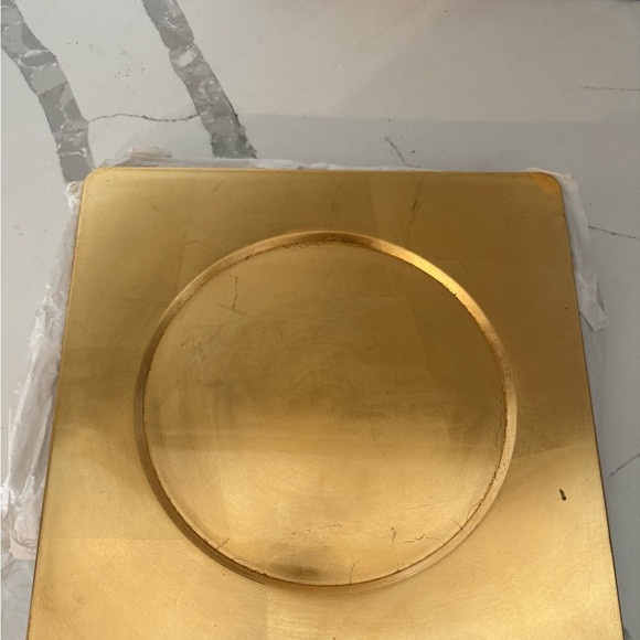 Kitchen | Centrum Golden Leaf Charger Plates Set Of 4 | Poshmark